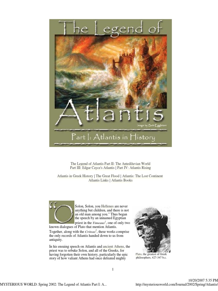 The Legend of Atlantis | PDF