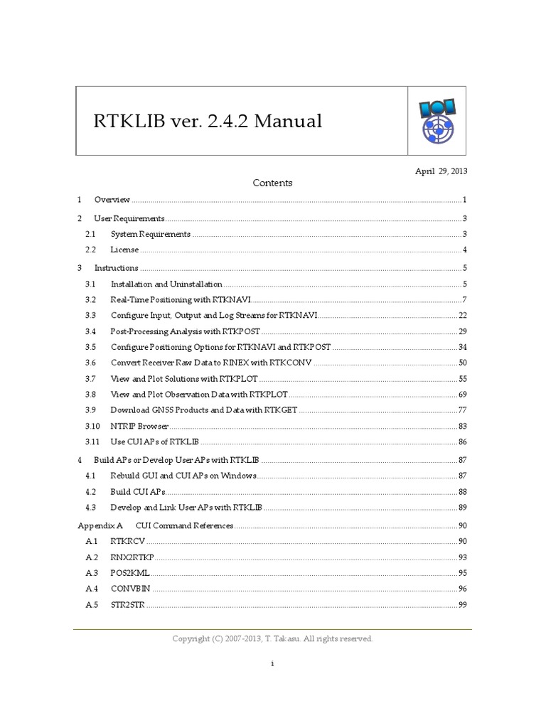 Manual RTKLIB 2.4.2 | PDF | File Transfer Protocol | Port (Computer ...