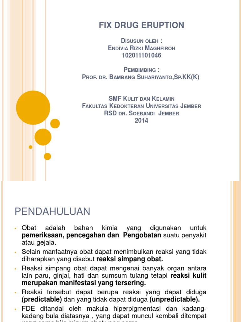 Pemahaman Fixed Drug Eruption | PDF
