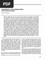 Investment Model of Commitment Processes | PDF | Interpersonal ...