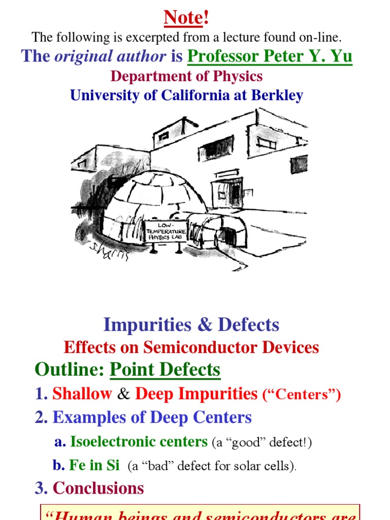 Defects in Semiconductors: Understanding the Properties and Effects of ...