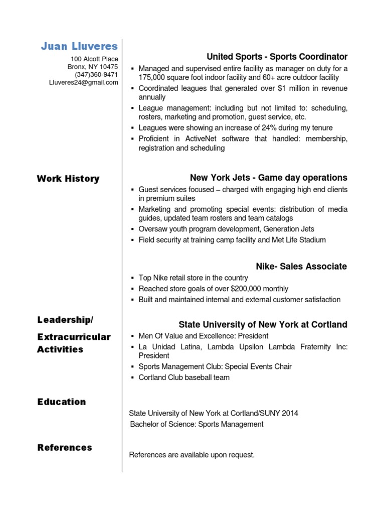 Juan Lluveres Resume | PDF