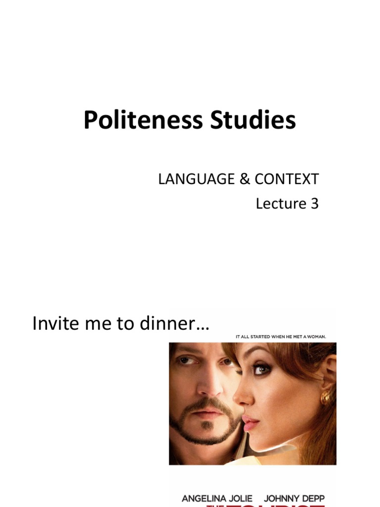 Lecture 3. Politeness Studies | PDF | Social Science | Language Arts ...