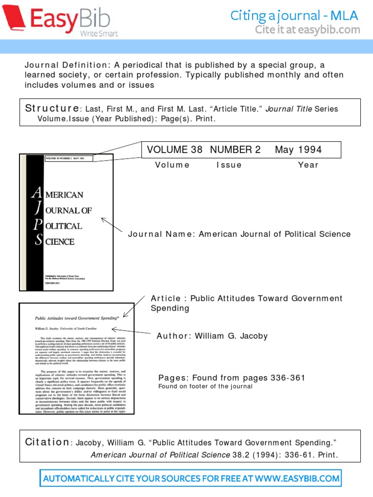 MLA Journal Citation Guide | PDF | Social Science | History