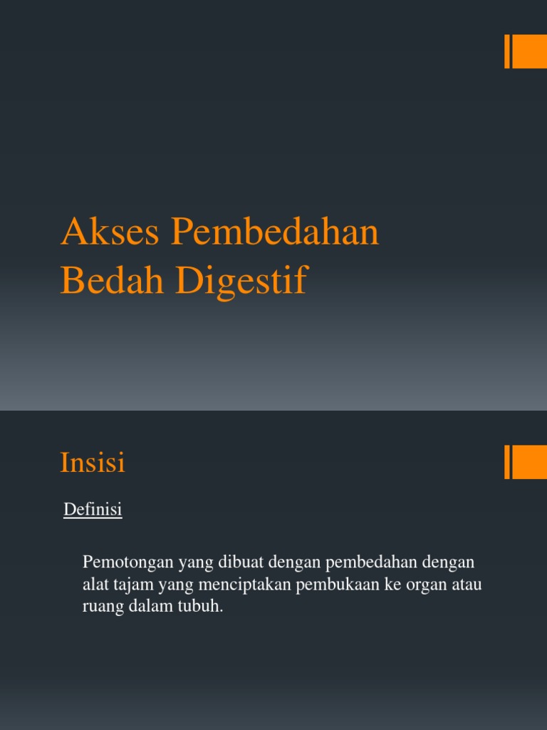 Akses Pembedahan Bedah Digestif | PDF | Sains & Matematika