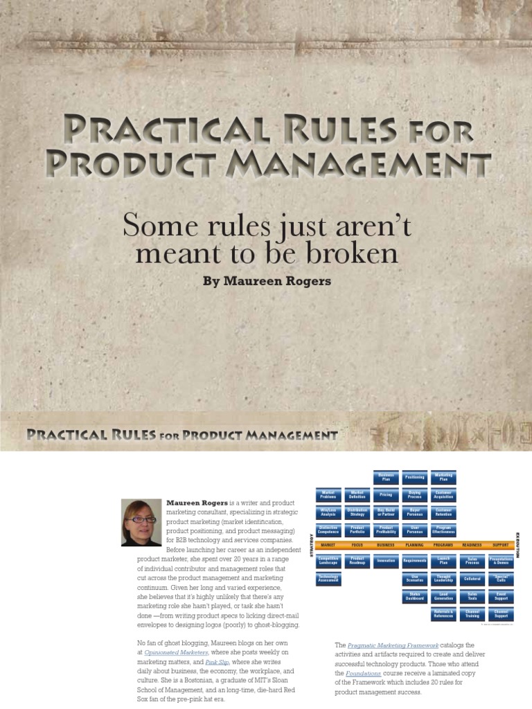 Practical Rules For Product Management | PDF | Sales | Marketing