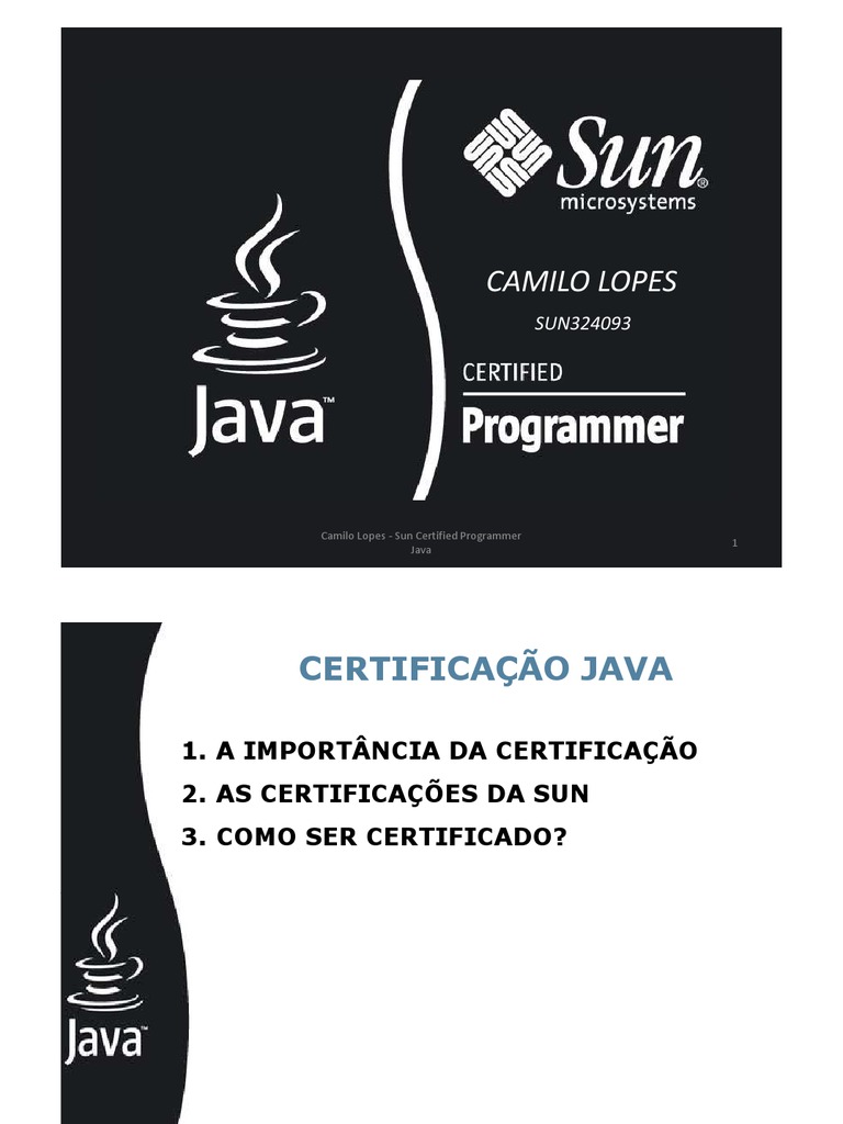 Certificacao Java | PDF | Java (linguagem de programação) | Páginas do ...