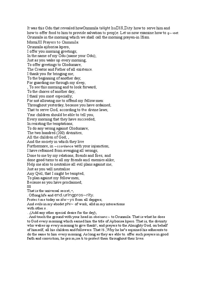 The Lord's Prayer - Orunmila