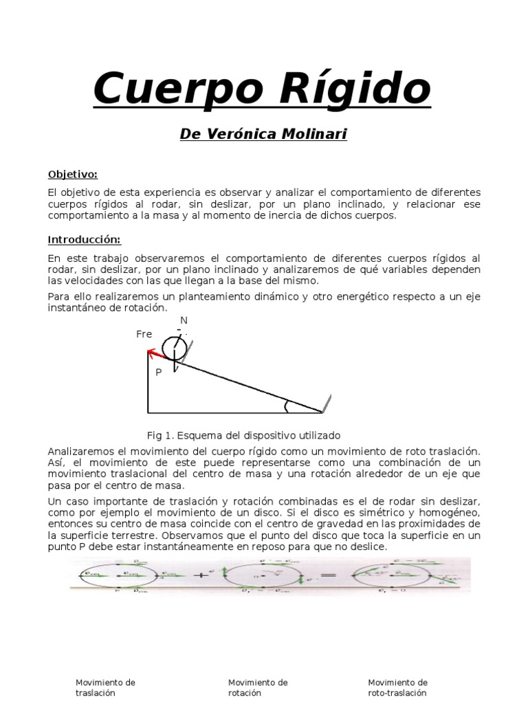 Cuerpo Rígido | PDF | Movimiento (física) | Rotación