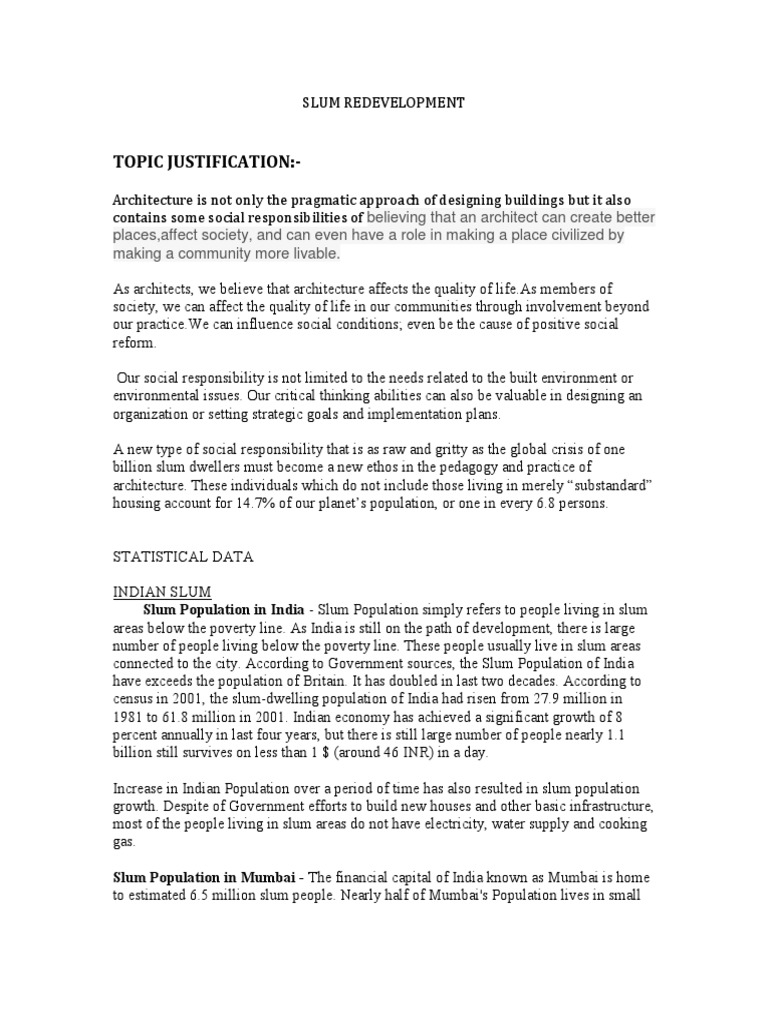 Slum Redevelopment | PDF | Slum | Mumbai
