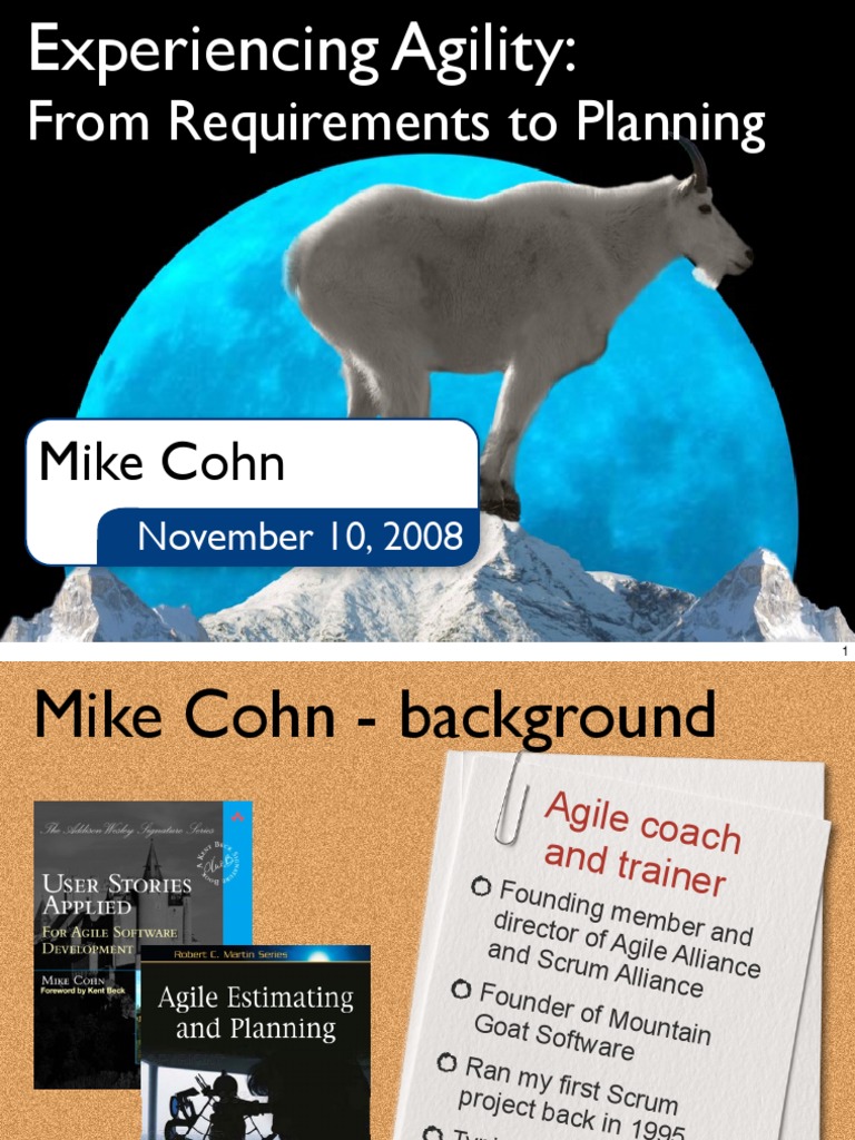 Experiencing Agility Requirements Planning Mike Cohn 120620123849 ...