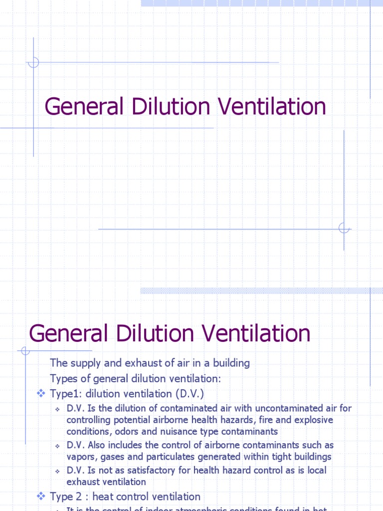 General Dilution Ventilation | Download Free PDF | Ventilation ...