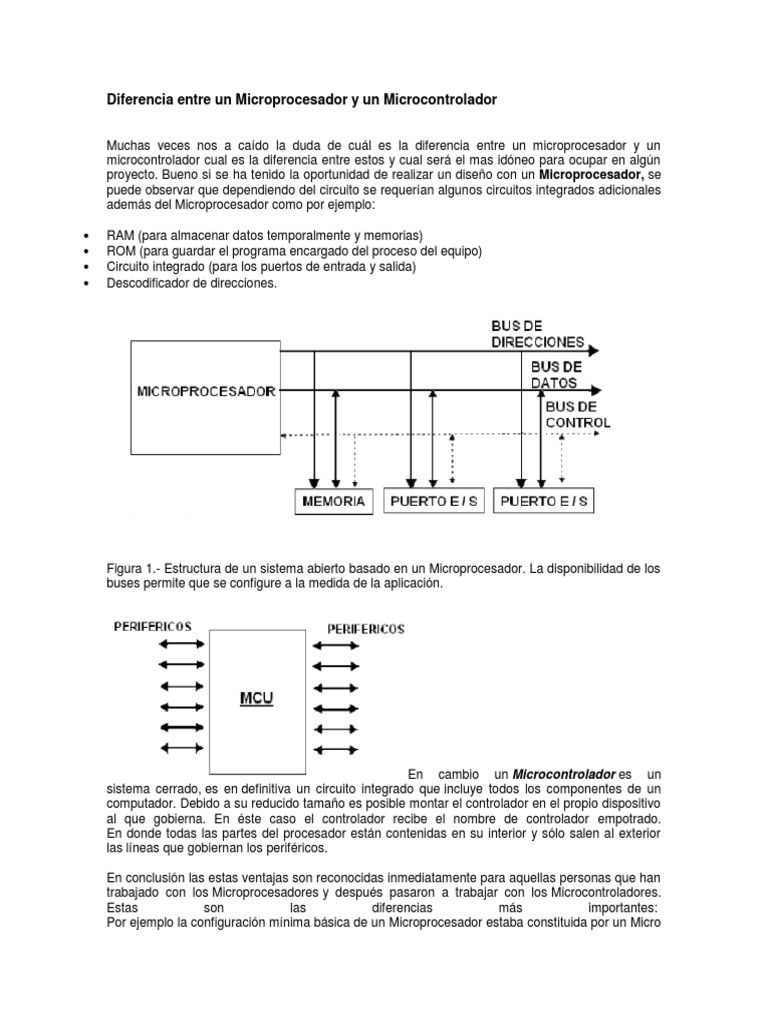 Microprocesador vs Microcontrolador | PDF | Microcontrolador | Equipo de oficina
