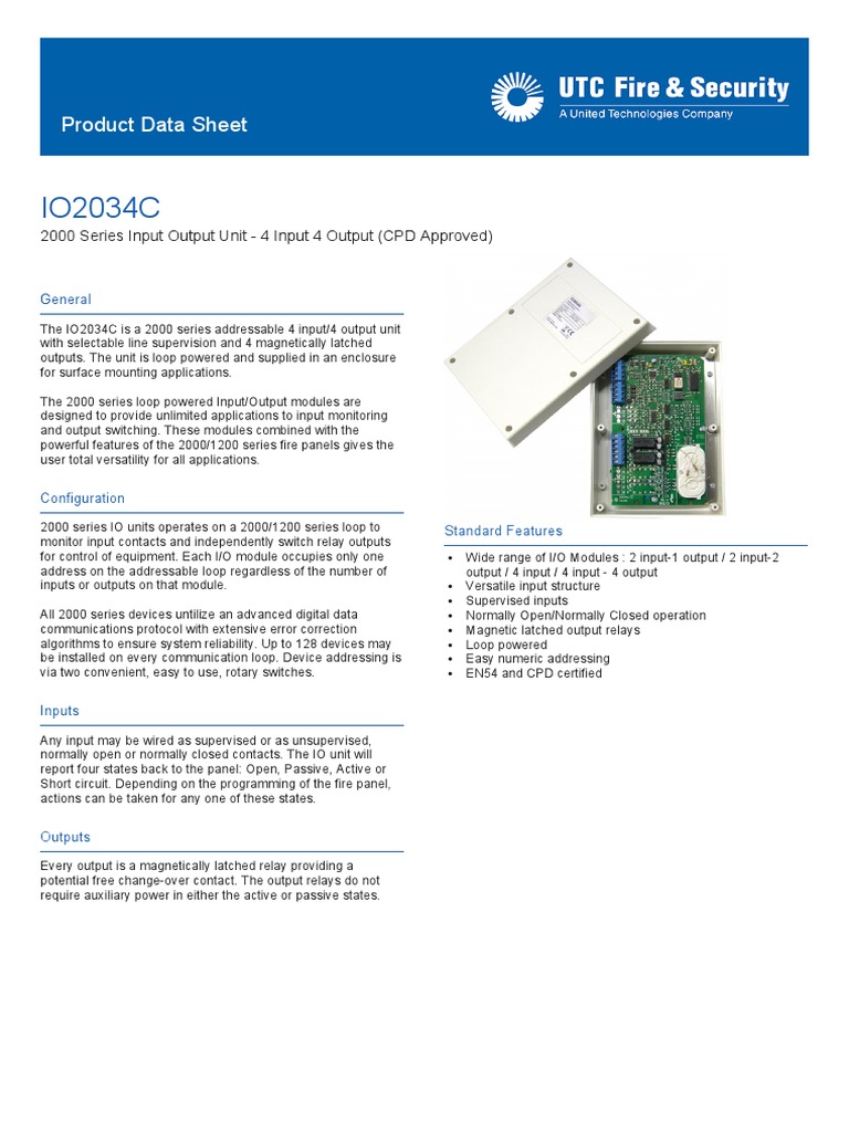 IO2034C | PDF | Relay | Input/Output
