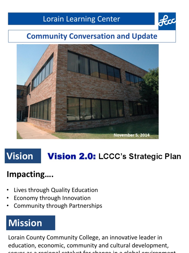 Lorain Learning Center Community Update | PDF | Associate Degree ...
