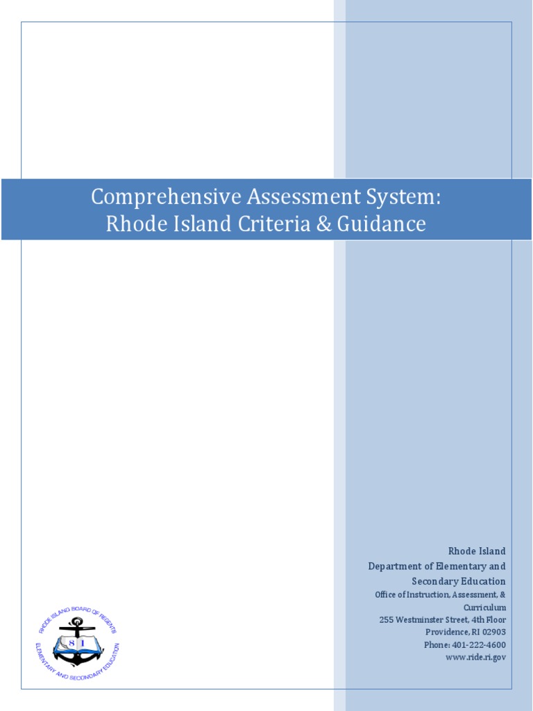 Rhode Island Comprehensive Assessment Module | PDF | Educational ...
