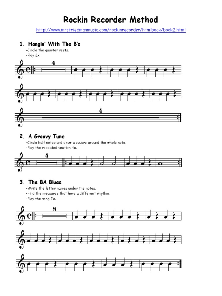 Recorder Method for Beginners | PDF | Language Arts & Discipline ...