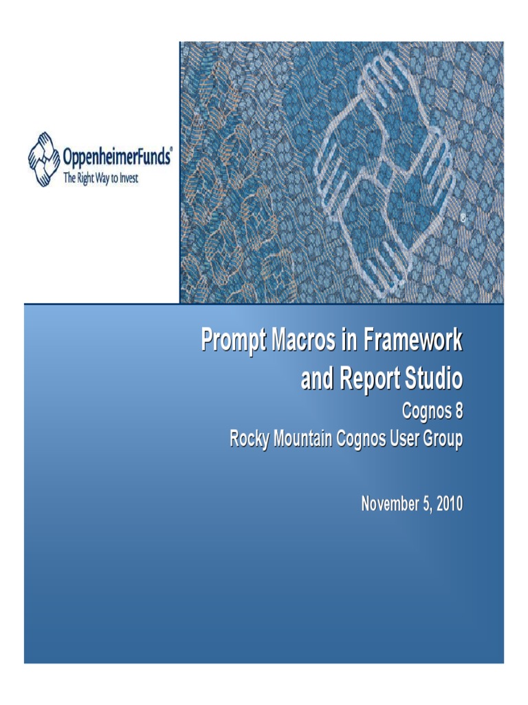 Prompt Macro Cognos | PDF | Table (Database) | Command Line Interface