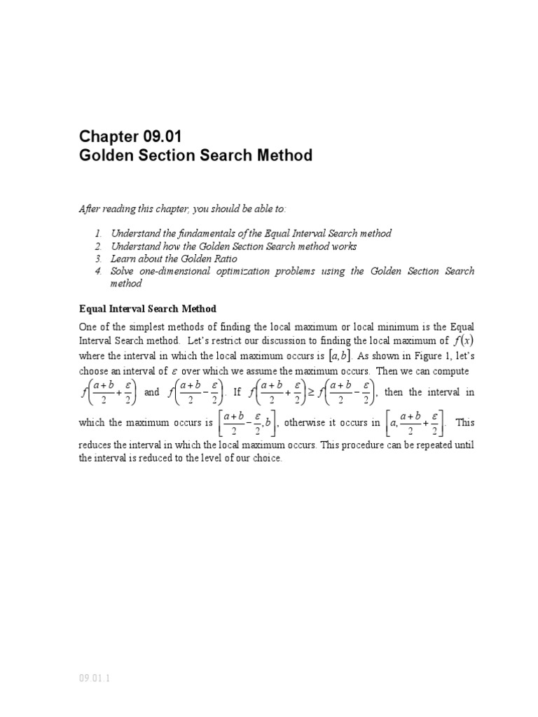 Golden Search | PDF | Maxima And Minima | Algorithms And Data Structures