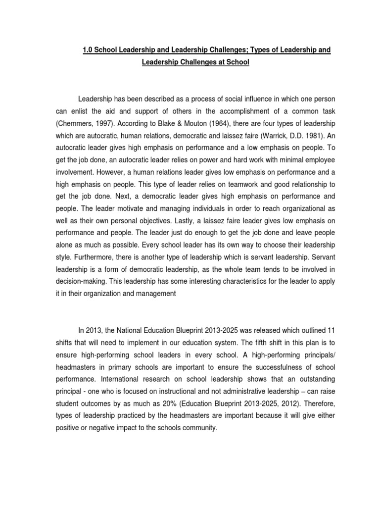 Leadership Essay | PDF | Servant Leadership | Leadership