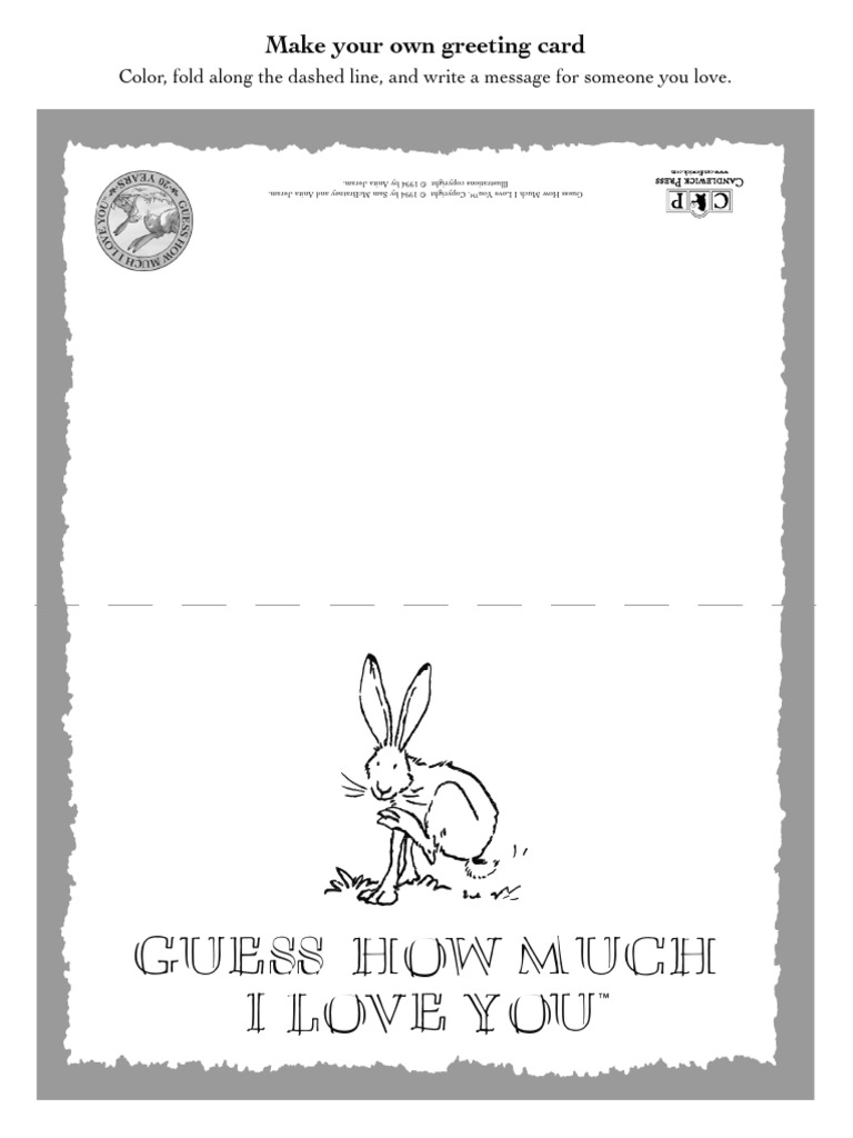 Guess How Much I Love You 20th Anniversary Activities Kit | PDF | Leisure