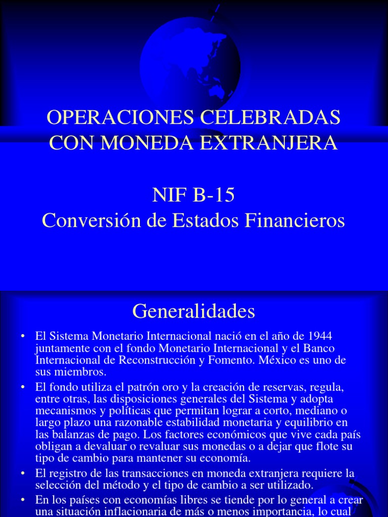 Nif B15 | PDF | Tipo de cambio | Efectivo