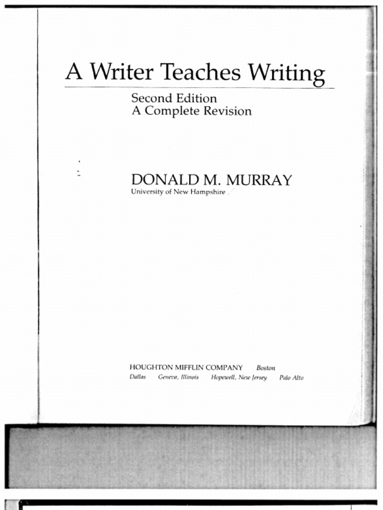 Writer Teaches Writing - Murray | PDF | Camera Lens | Science