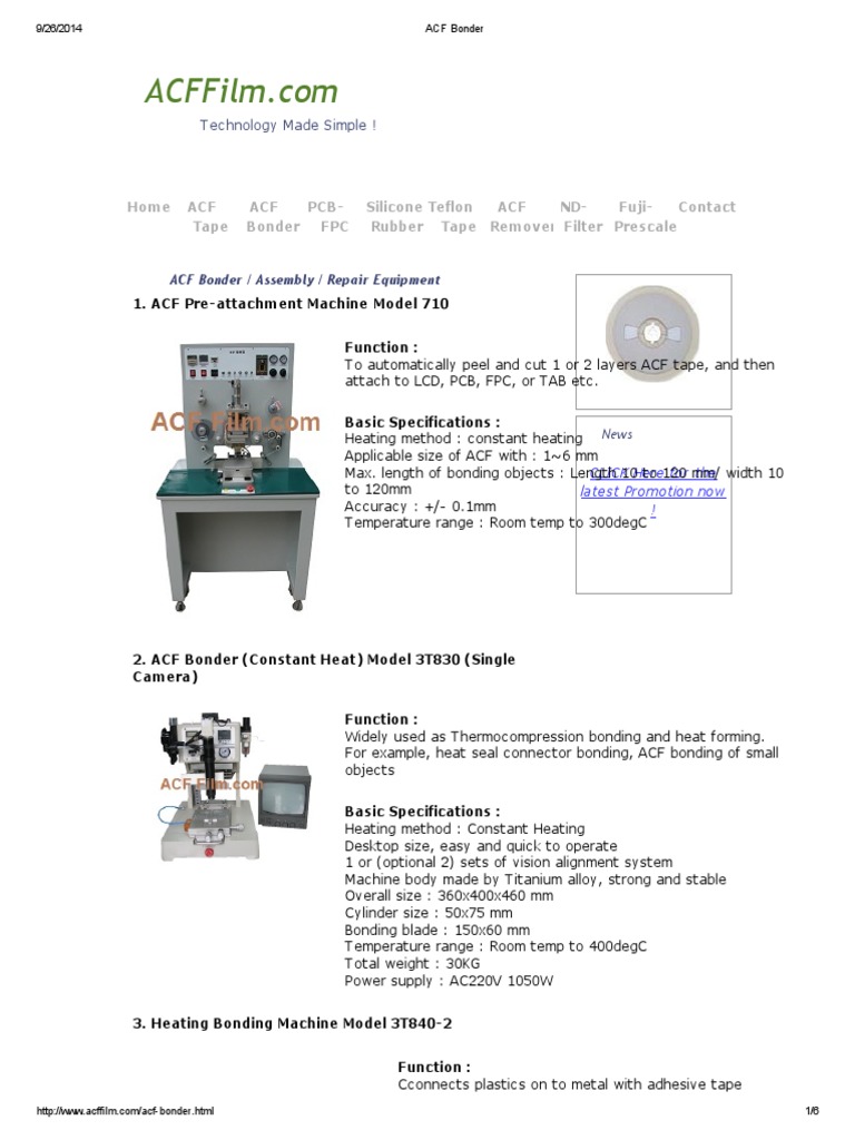 Overview of ACF Bonder and Related Equipment for LCD Module Assembly ...