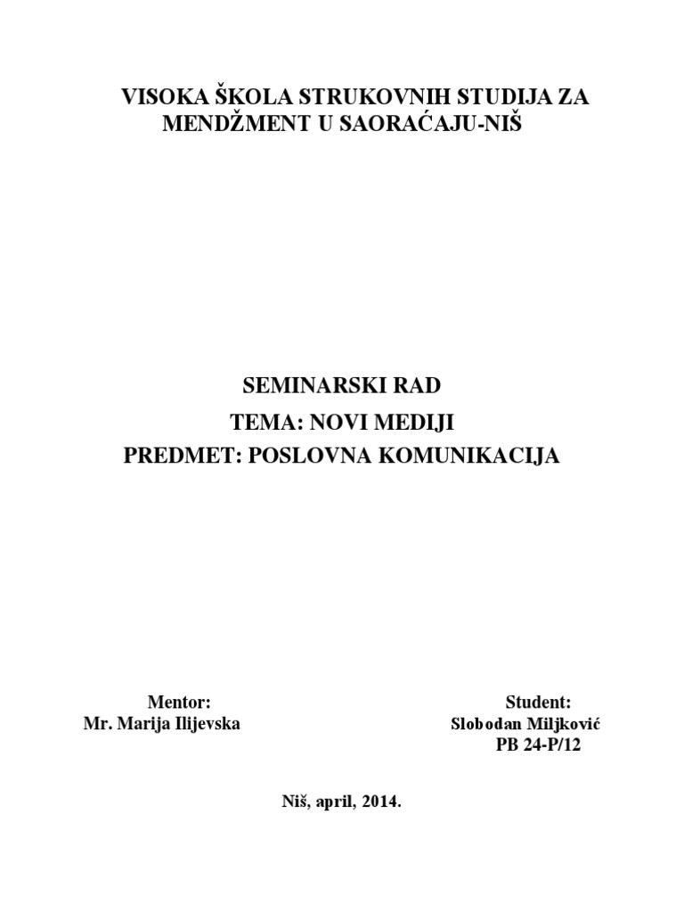 Novi Mediji | PDF