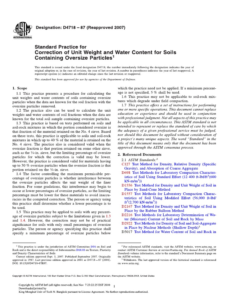 Astm D 4718 PDF | PDF