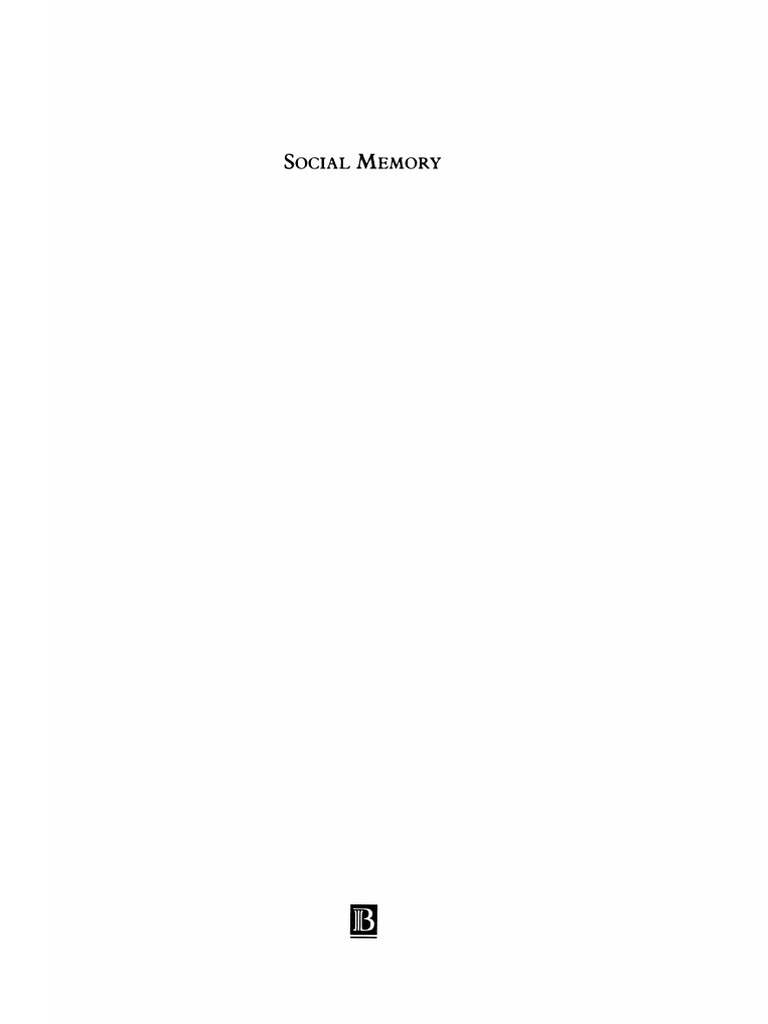 James Fentress and Chris Wickham Social Memory PDF | PDF | Epistemology ...