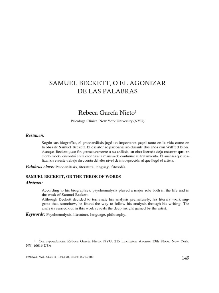 Samuel Beckett Pdf
