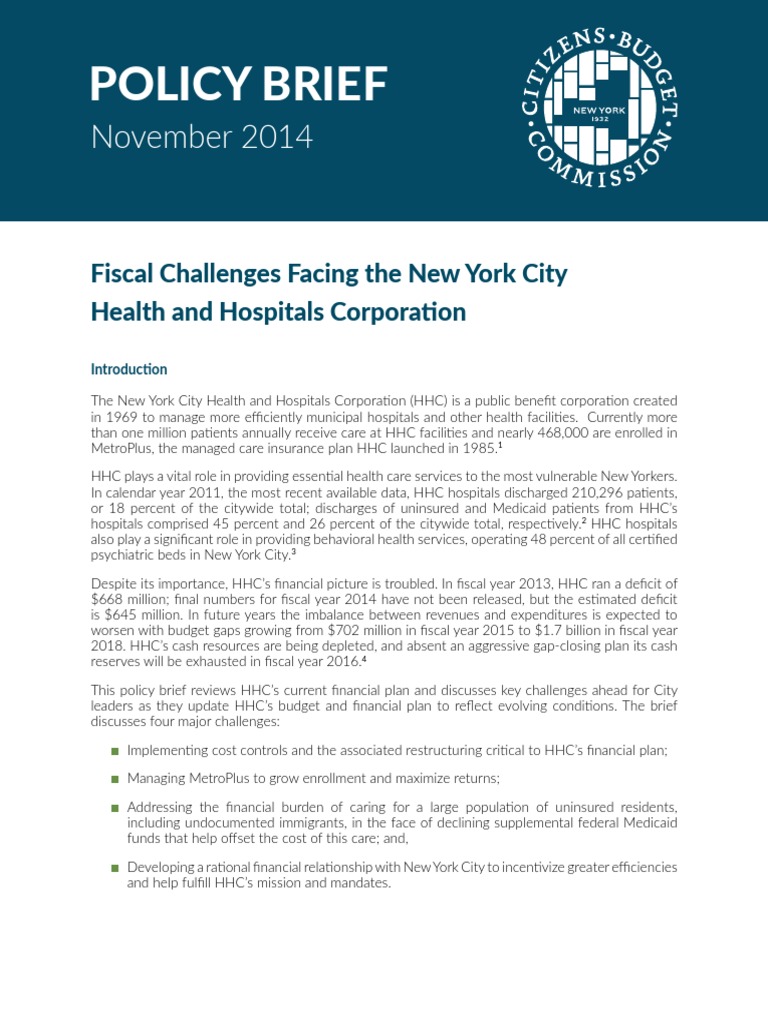 CDC Policy Brief | PDF | Medicaid | Patient Protection And Affordable ...