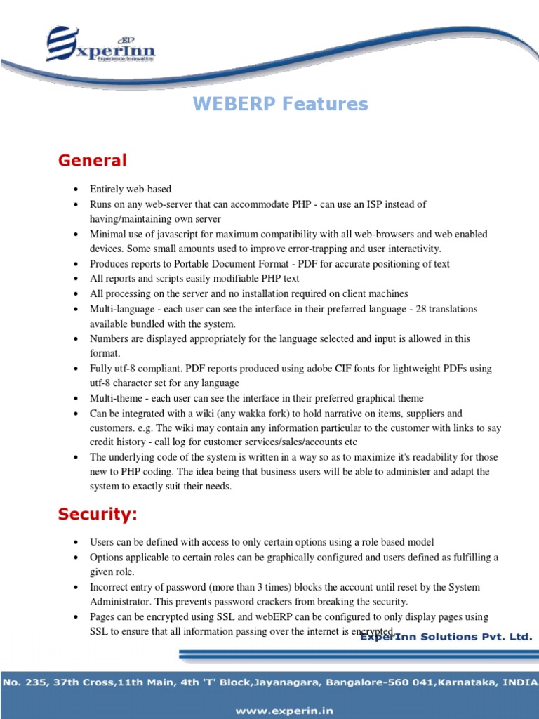 Optimize Your ERP with WEBErp's Feature-Rich Functionality | PDF ...