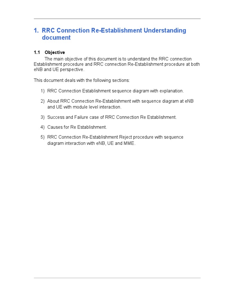 RRC Connection Re-Establishment Guide | PDF | Authentication | Data ...