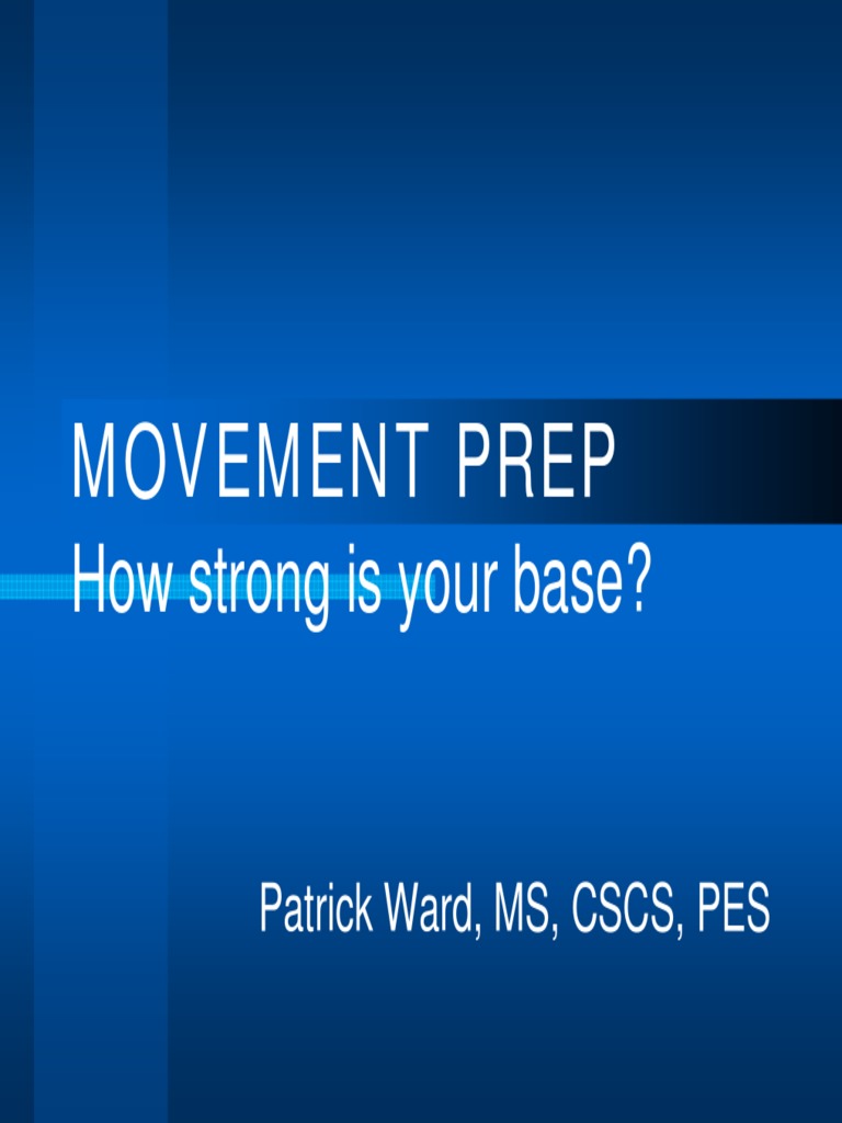 Movement Preparation | PDF | Pelvis | Recreation