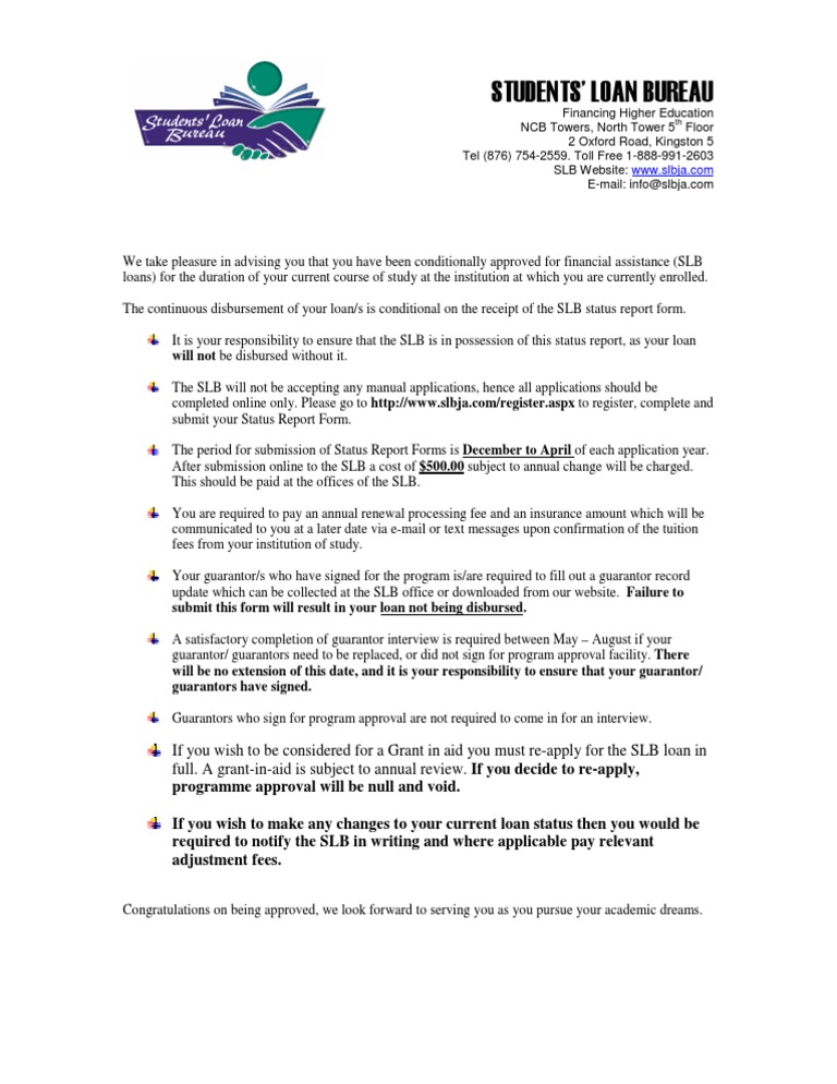 SLB Loan Approval and Status Update | PDF | Tuition Payments | Learning