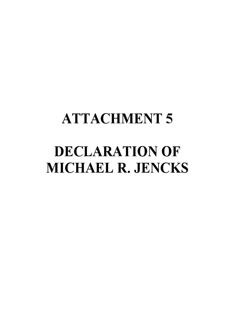 Attachment 5 Jencks Declaration | PDF