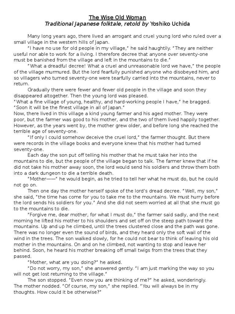 The Wise Old Woman | PDF