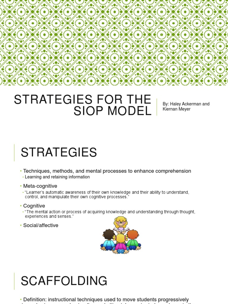 Strategies For The Siop Model | PDF | Learning | Emergence
