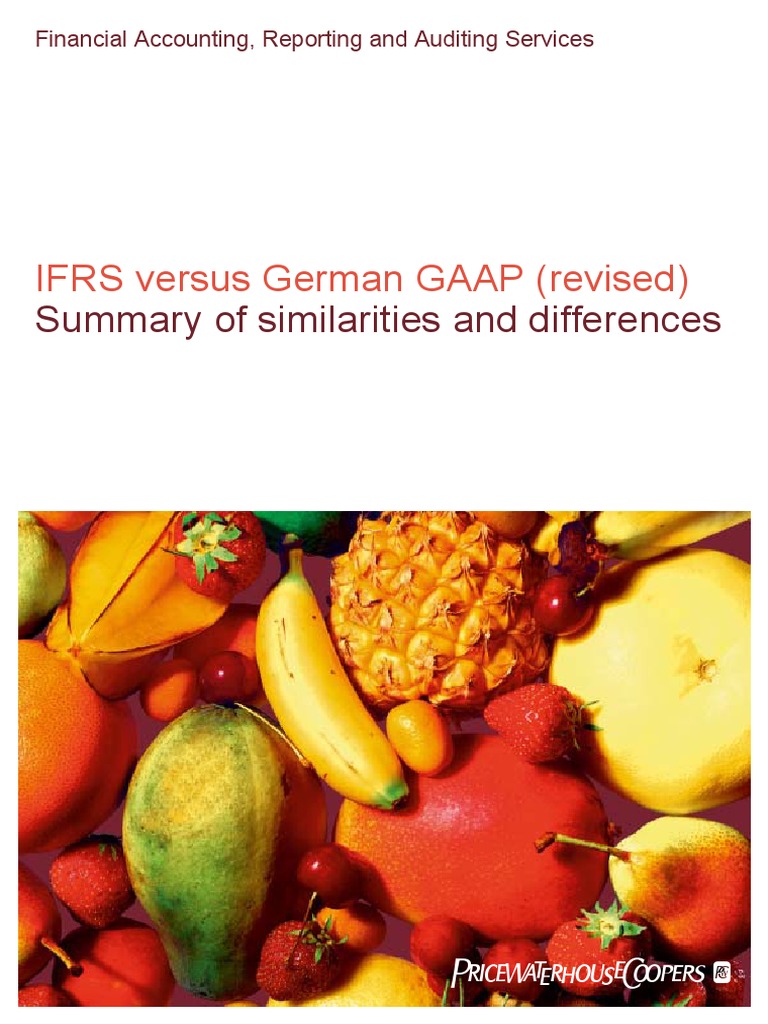 IFRS Vs German GAAP Similarities and Differences - Final2 PDF | PDF