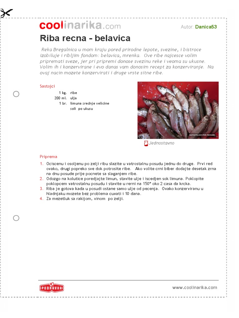 Riba Recna Belavica | PDF
