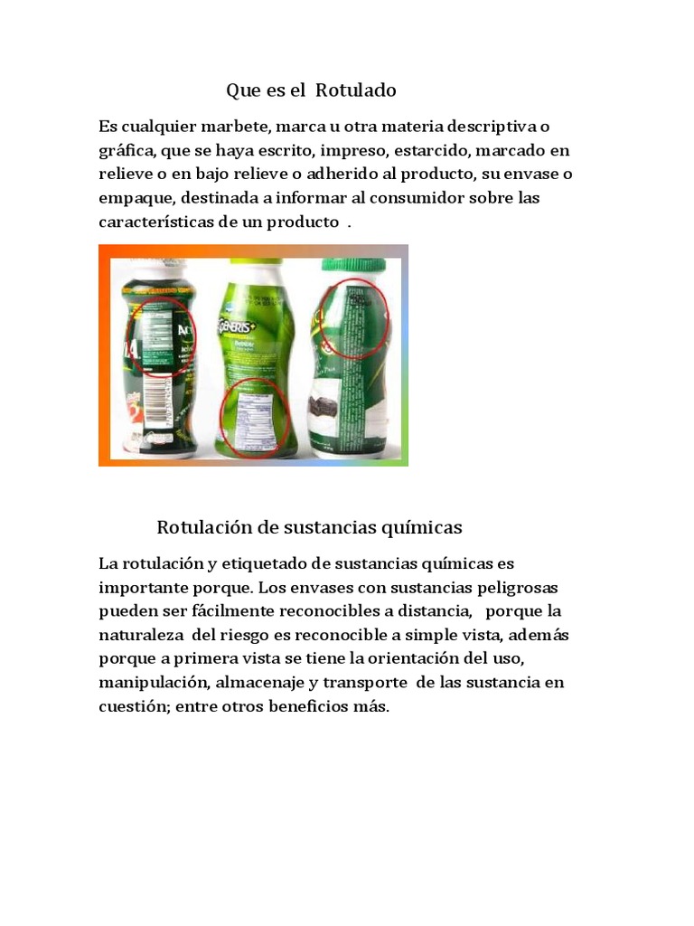 Que Es El Rotulado | PDF | Producto (Negocio) | Industrias