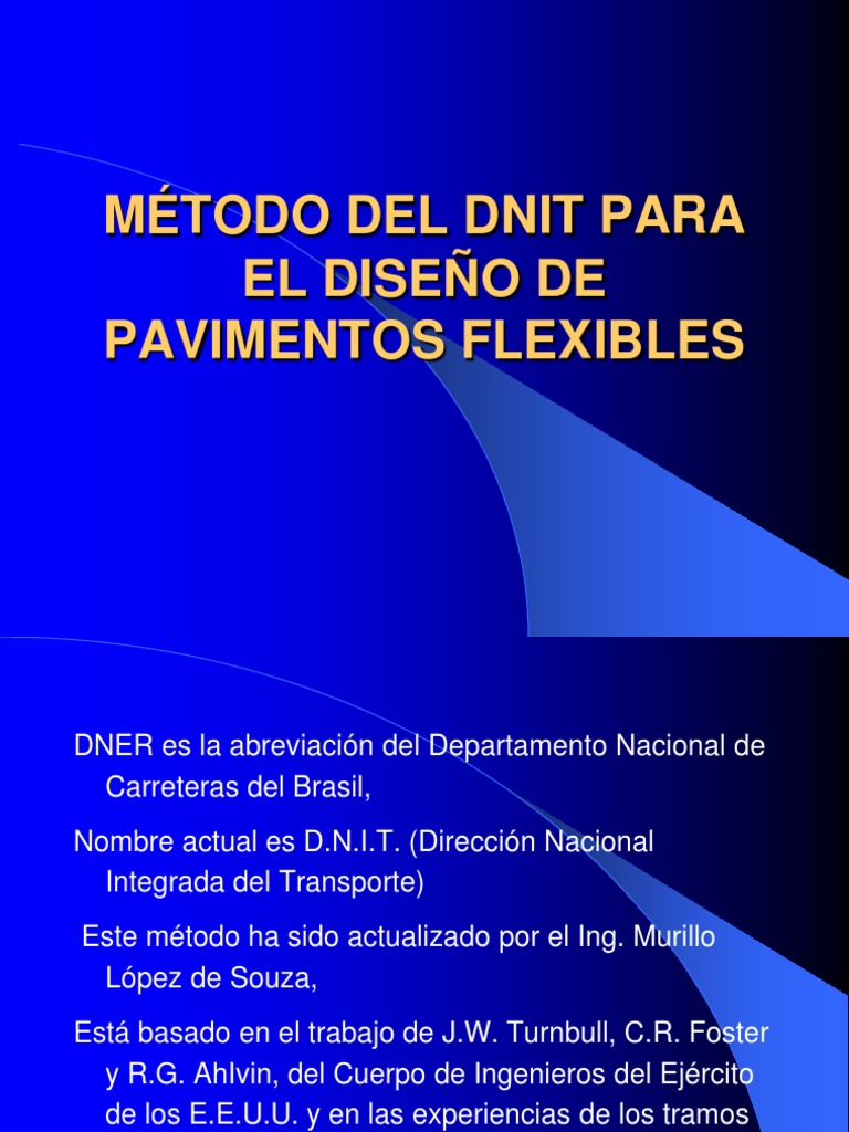 Metodo Dnit - 2014 | PDF | La carretera | Transporte