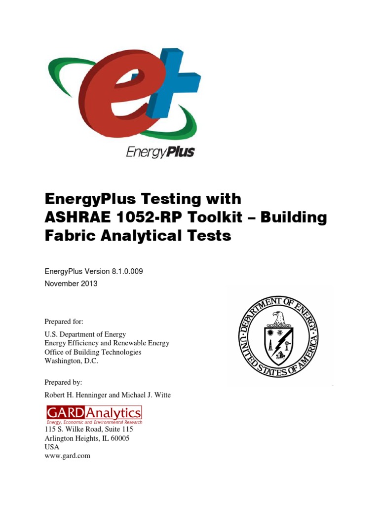 Energyplus Ashrae 1052rp Envelope | Download Free PDF | Thermal Conduction | Heat Transfer