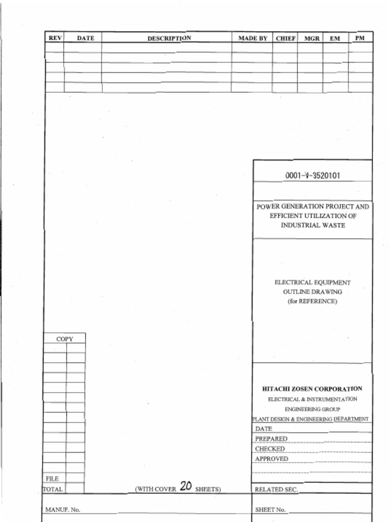 Electrical Equipment Outline Drawing (E-7) | PDF