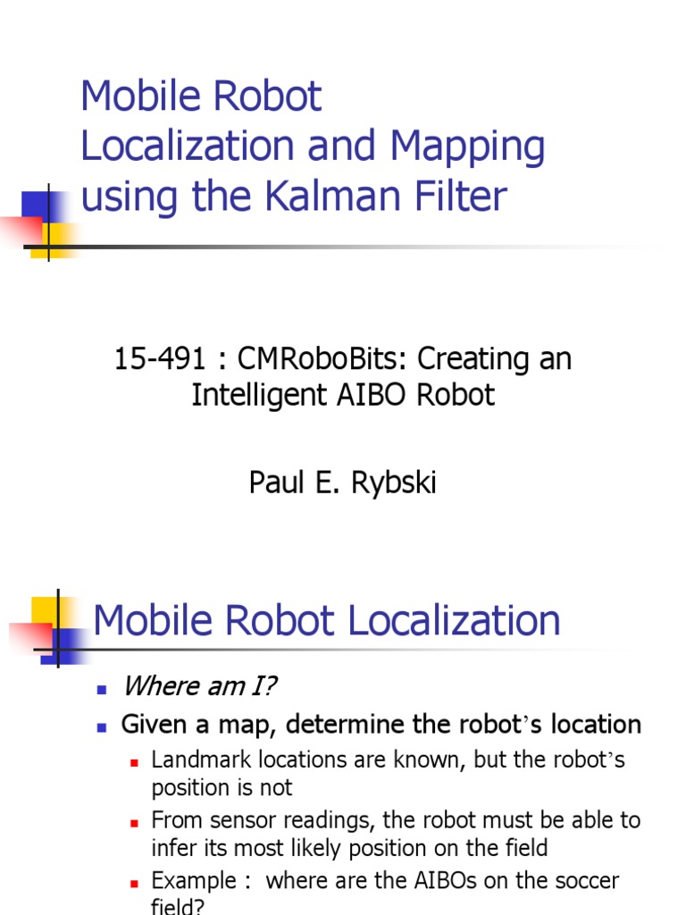 Mobile Robot Localization and Mapping using Kalman Filter | PDF | Kalman Filter | Normal ...