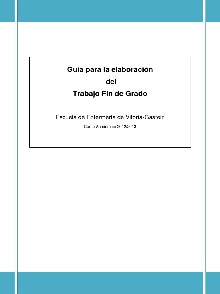 Guía para La Elaboración de Un TFG FINAL | PDF