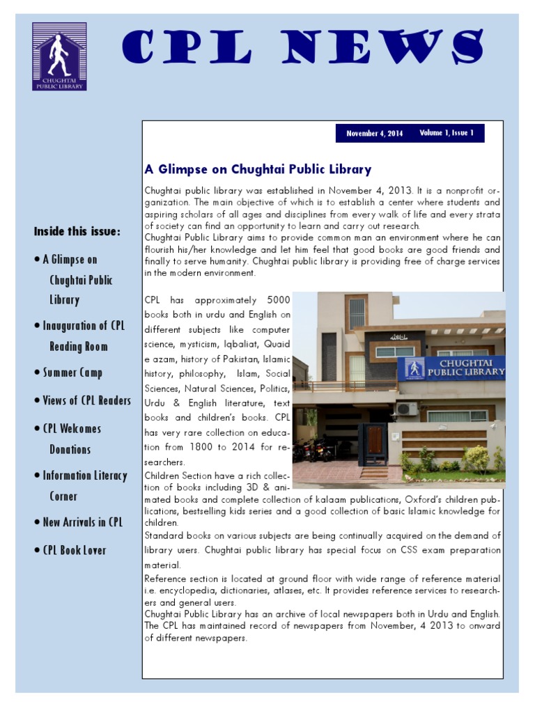 CPL News | PDF | Public Library | Libraries