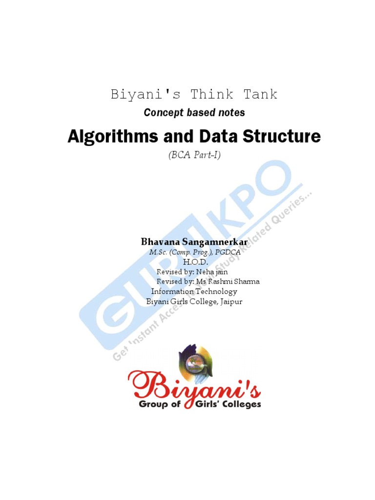 Algorithms And Data Structure Pdf Array Data Type Pointer Computer Programming 8066